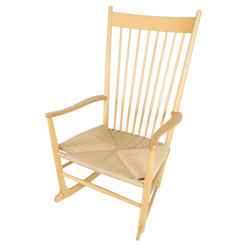 Model J16 Rocking Chair in Beech by Hans J. Wegner for FDB, 1980s for ...