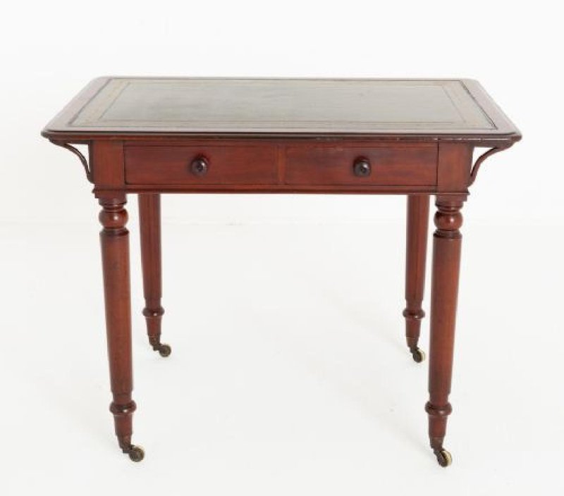 Victorian Writing Table Mahogany Desk from Holland and Sons, 1870s for ...