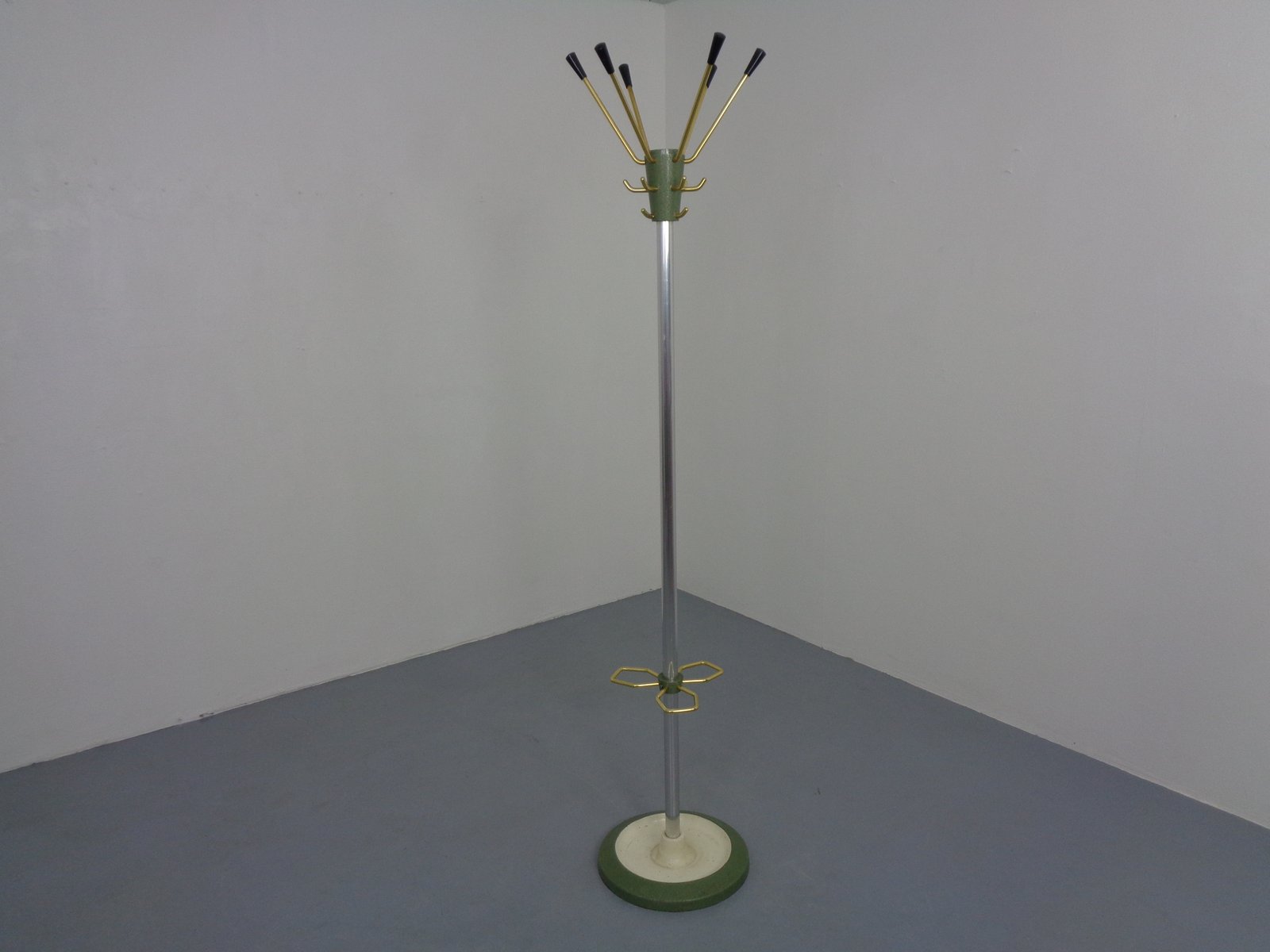 Brass & Steel Coat Rack, Germany, 1960s for sale at Pamono