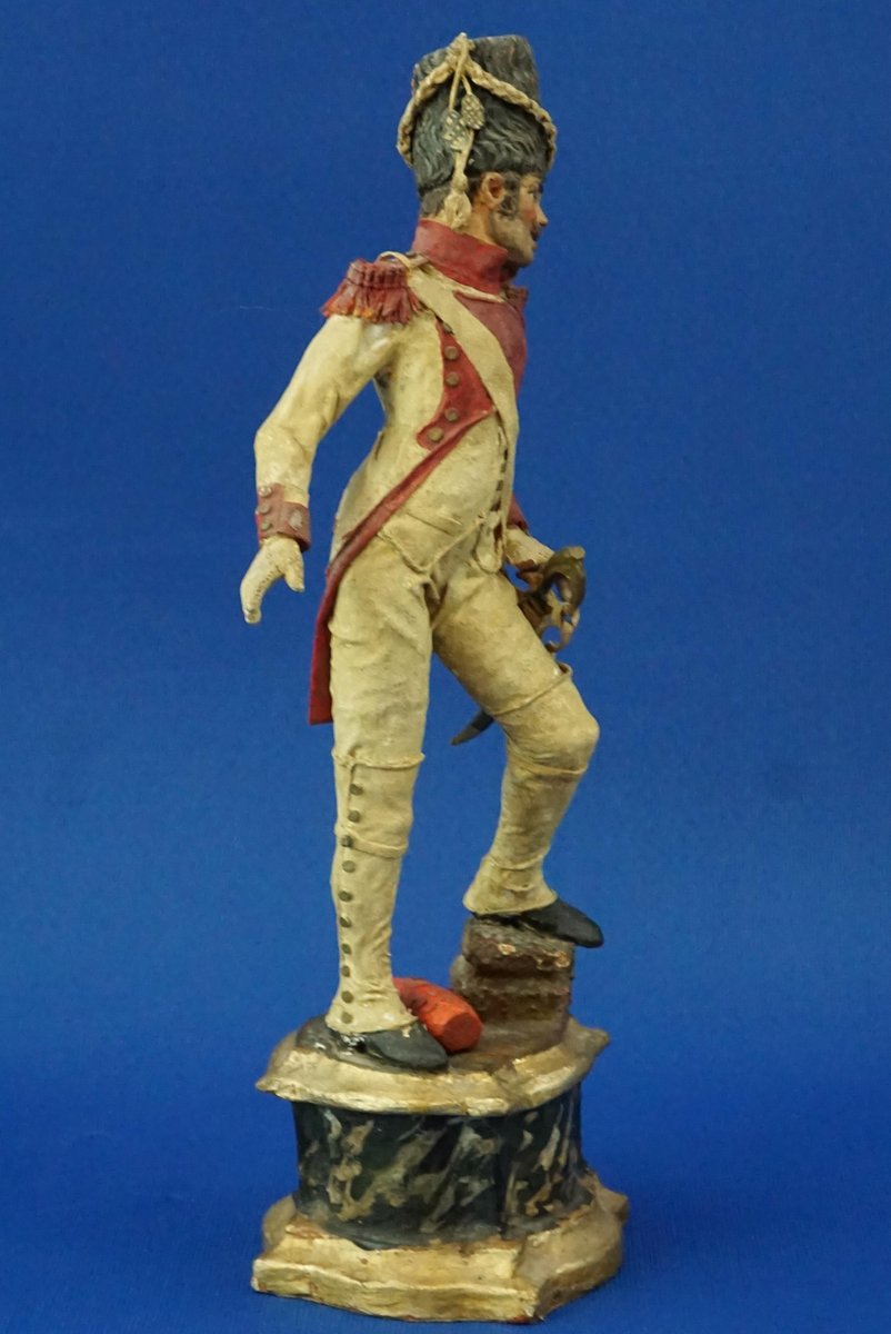 19th Century Empire Style Paper Mache Sculpture Depicting a Napoleonic ...