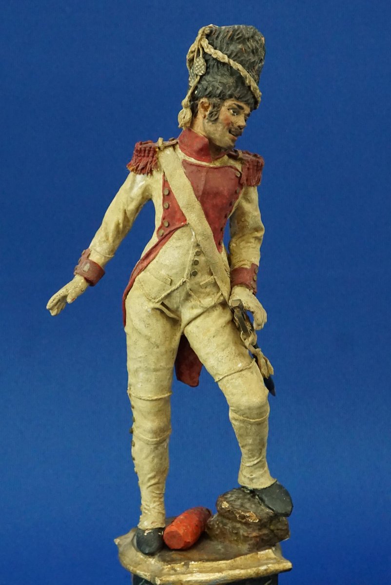 19th Century Empire Style Paper Mache Sculpture Depicting a Napoleonic ...