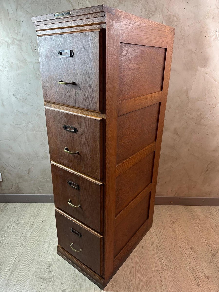 Oak File Cabinet, 1920 for sale at Pamono