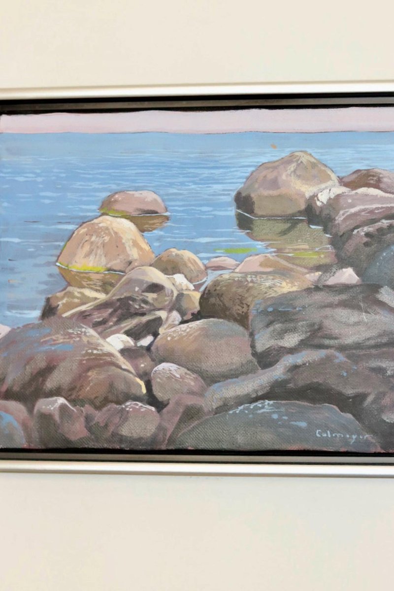 Gösta Calmeyer, Stones and Water, 1940s, Huile sur Toile en vente sur ...