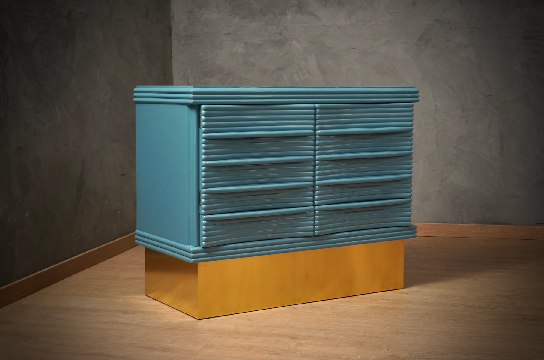 Mid-Century Kittiwake Color and Brass Dry Bar Sideboard, 1980s for sale ...