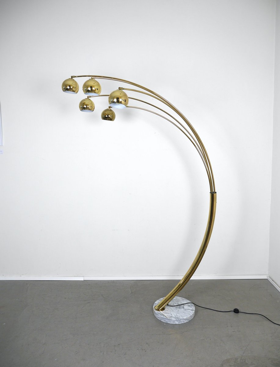 Brass 5-Fingers Arc Lamp by Goffredo Reggiani for Reggiani Lighting ...