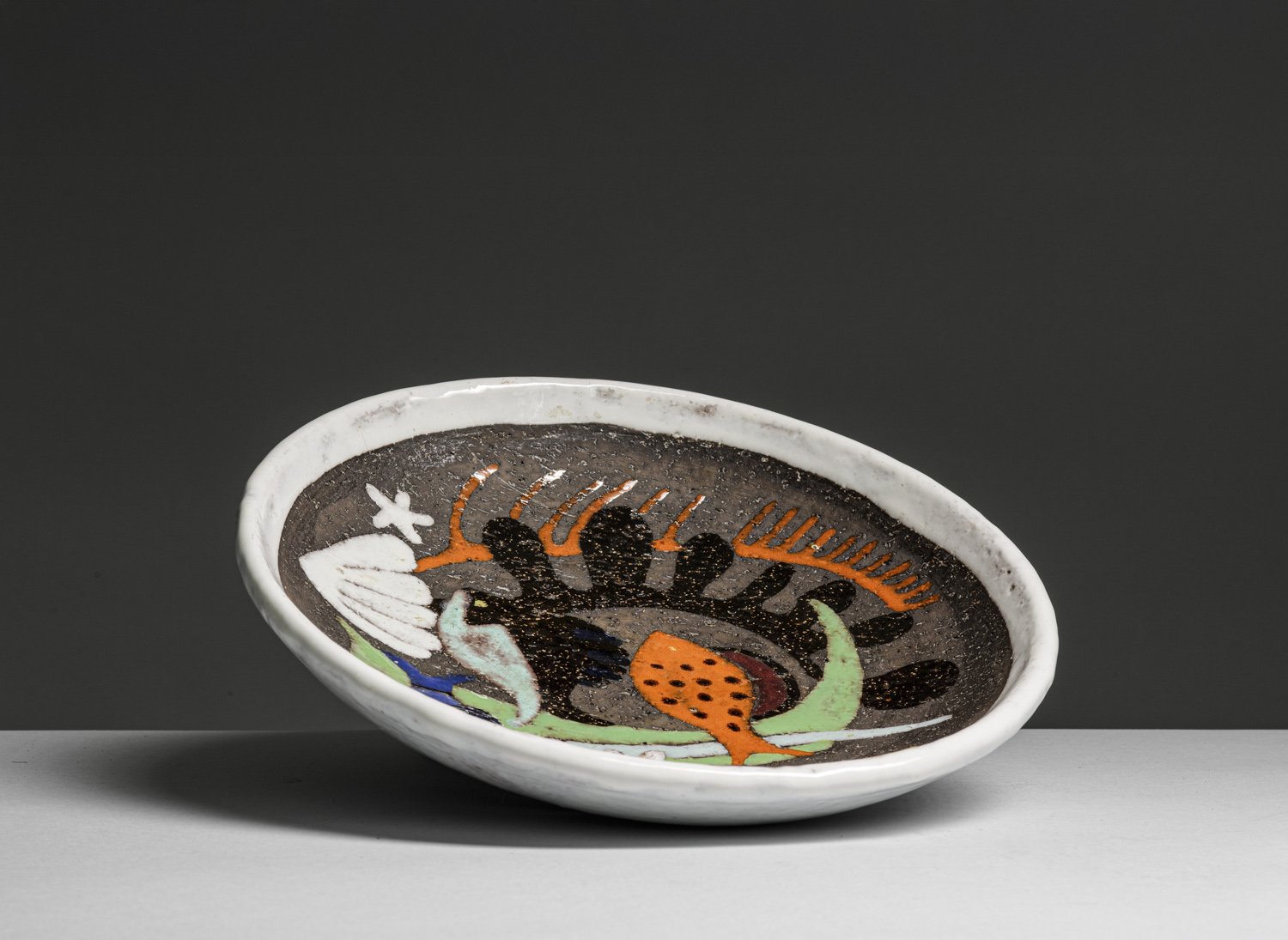 Mid-Century Spectra Plate by Anna-Lisa Thomson for Upsala-Ekeby, Sweden ...