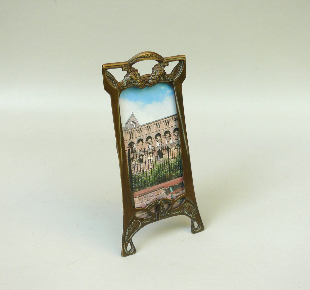 Art Nouveau Patinated Bronze Floral Picture Frame with Vine Panicles ...