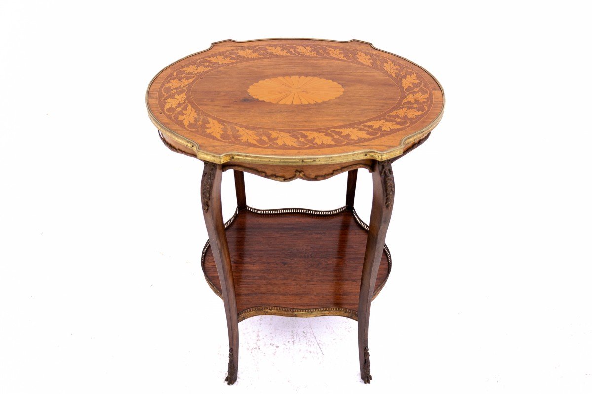 Northern European Side Table in Brass and Walnut for sale at Pamono