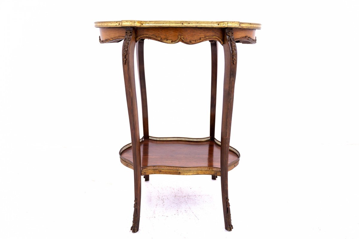 Northern European Side Table in Brass and Walnut for sale at Pamono