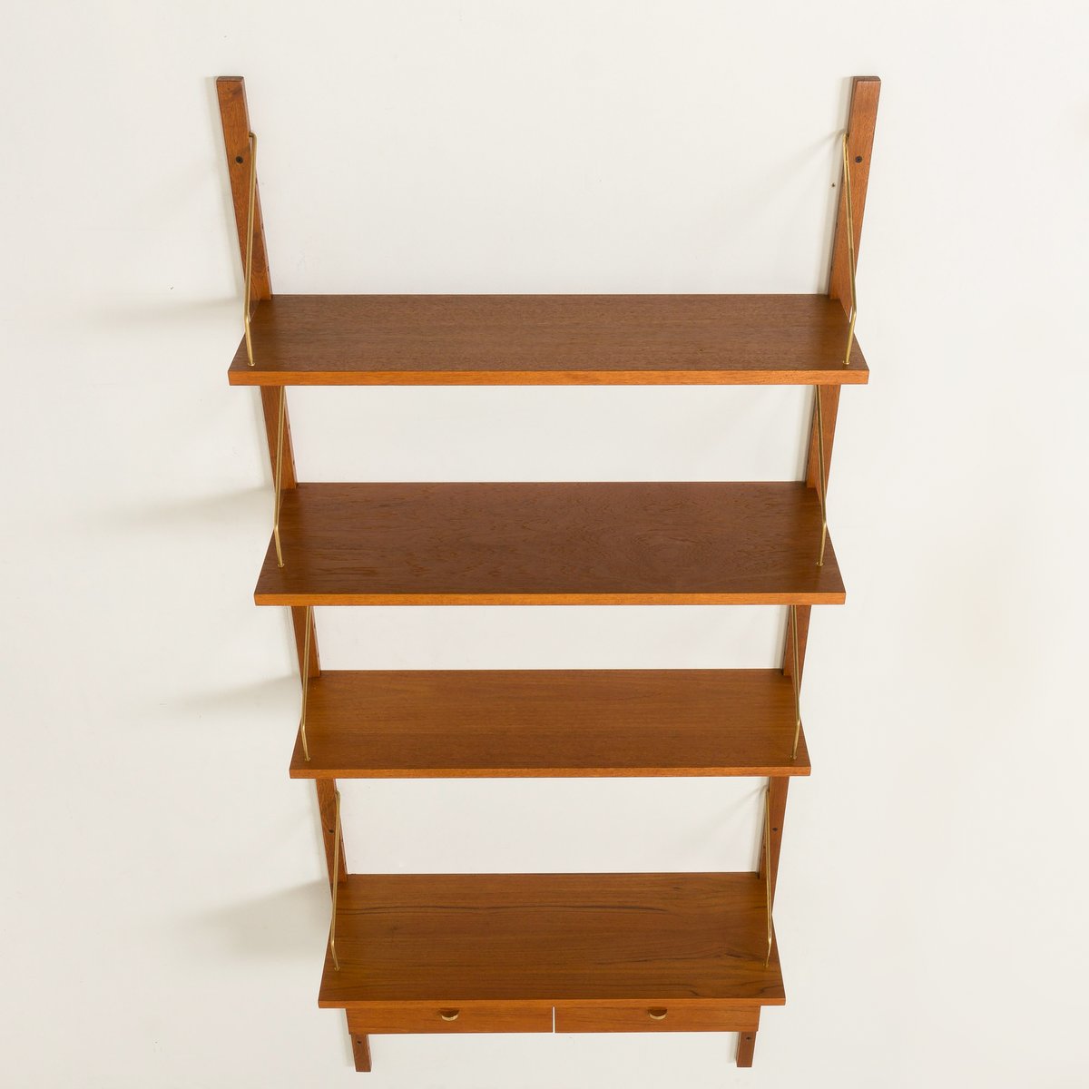 Mid-Century Modern Danish Wall Unit in Teak, 1960s for sale at Pamono