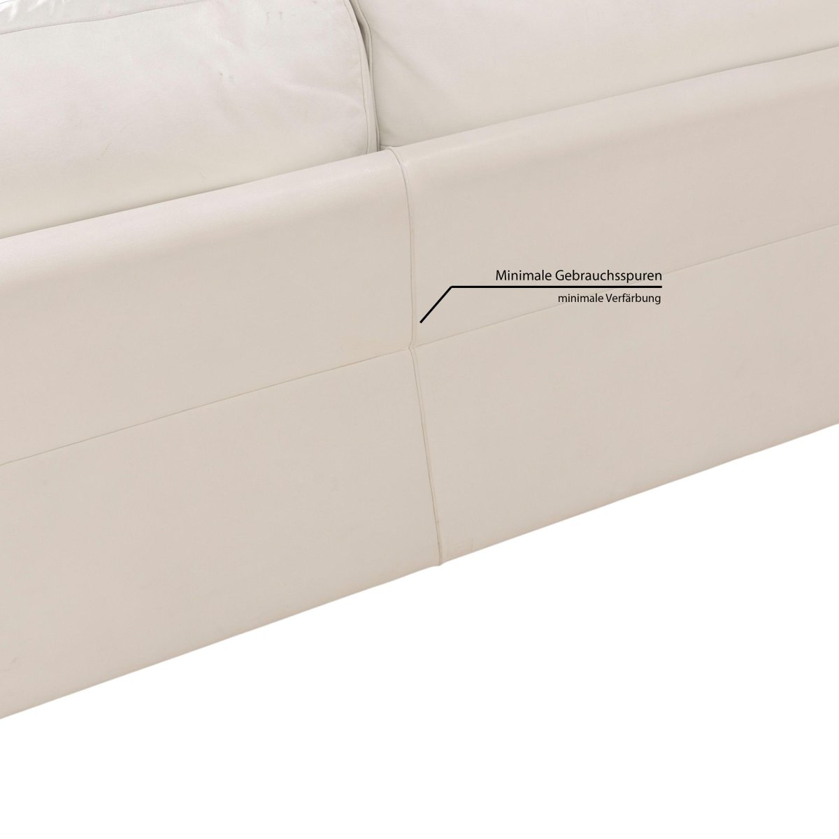 Petronio Weißes Zwei-Sitzer Ledersofa von Tito Agnoli für Poltrona Frau ...