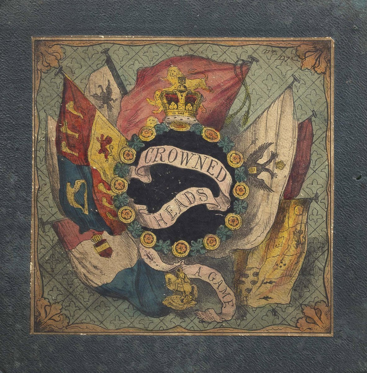 19th Century Educational Board Game with Map of Europe, 1845 for sale ...