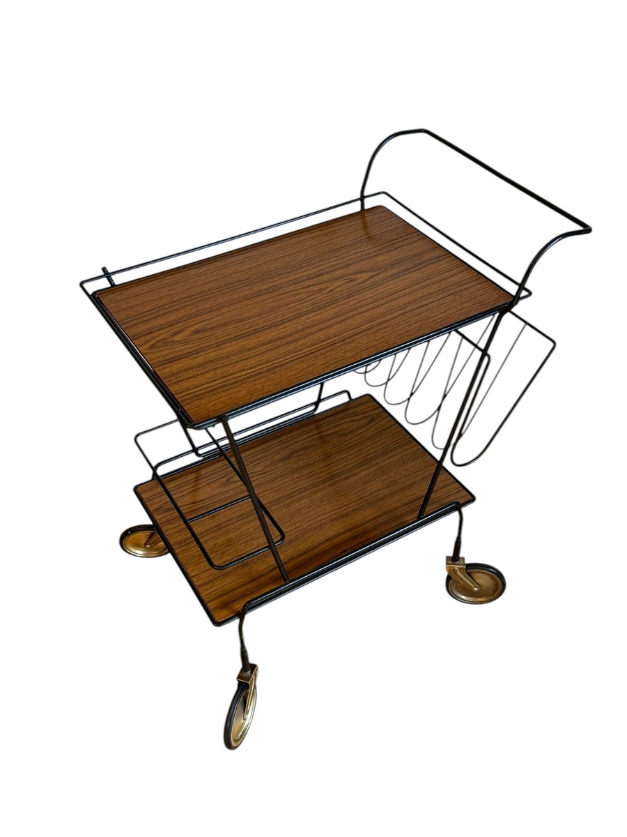 Danish Style Trolley with Magazine Rack attributed to Paul Nagel ...