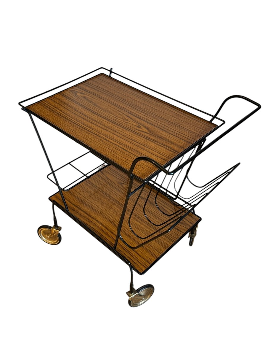 Danish Style Trolley with Magazine Rack attributed to Paul Nagel ...