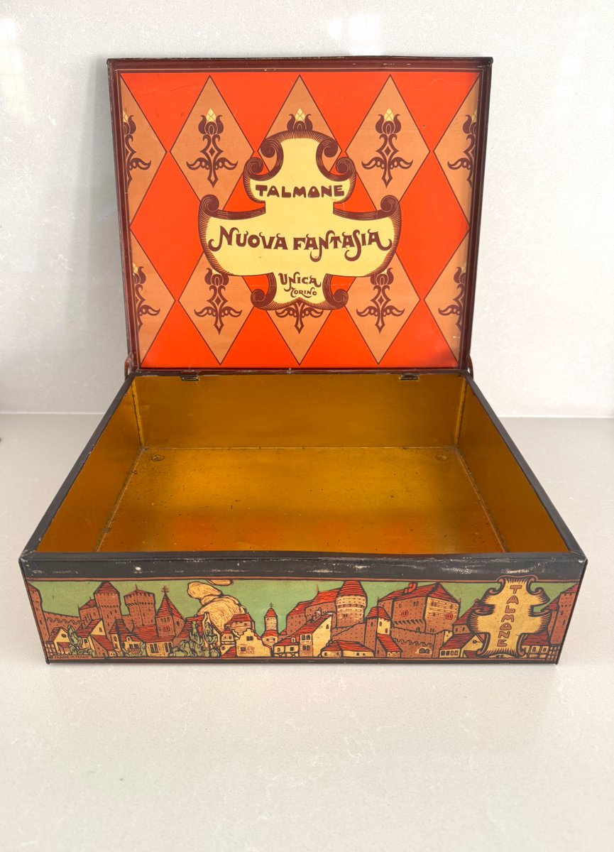 Antique Talmone Tin Box, 1930s for sale at Pamono