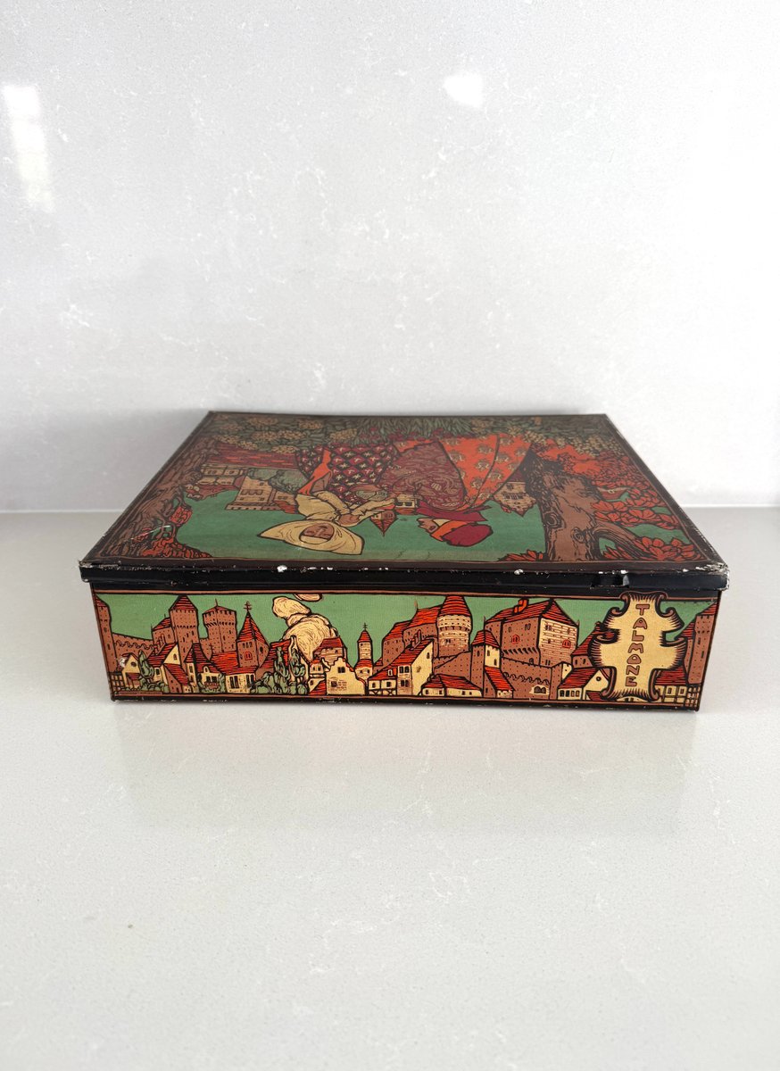 Antique Talmone Tin Box, 1930s for sale at Pamono