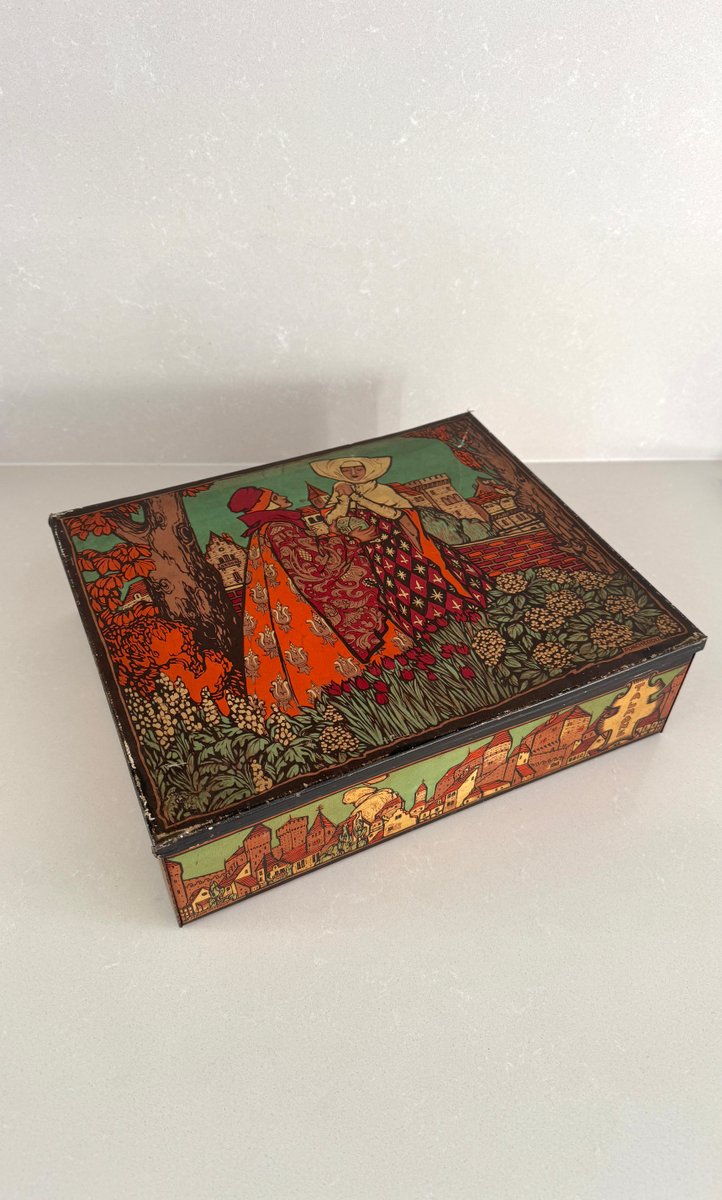 Antique Talmone Tin Box, 1930s for sale at Pamono