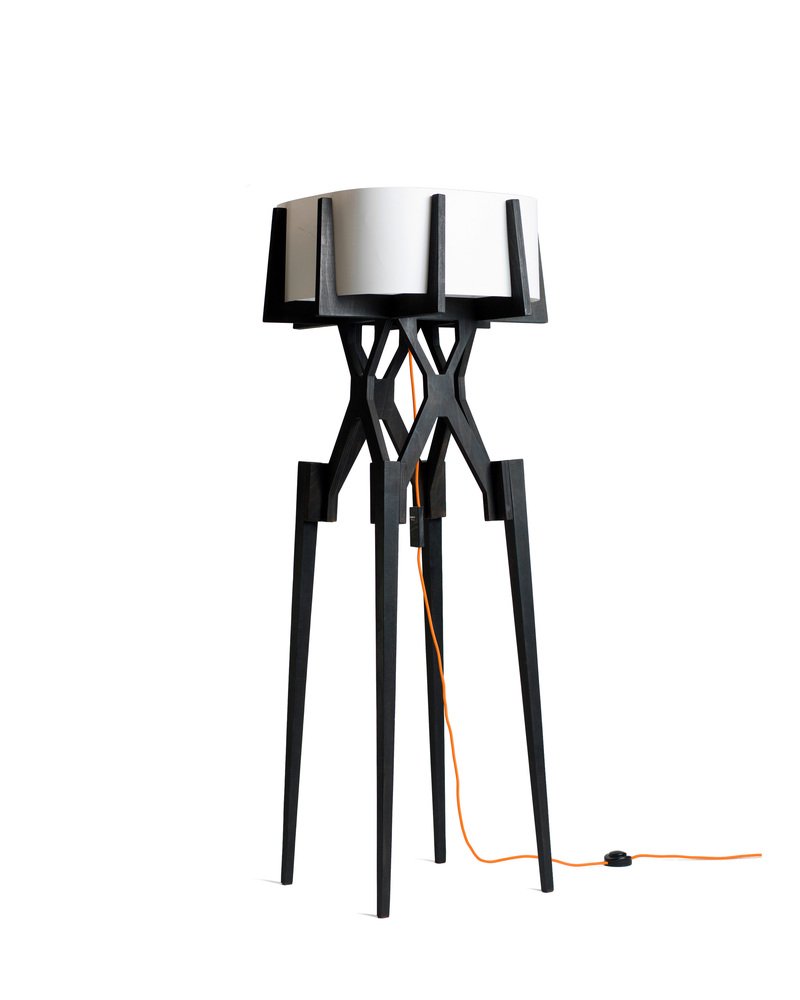 Lese Floor Lamp in Charcoal Black by Konstantin Achkov for Lock for ...