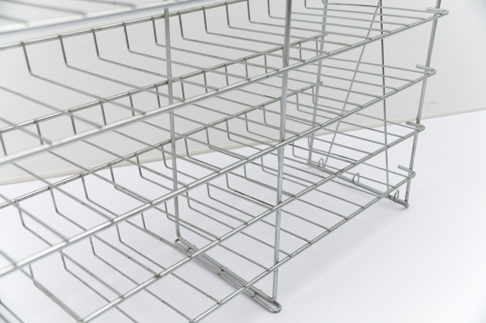 String Metal Wine Rack for 48 Bottles, Sweden, 1960s for sale at Pamono