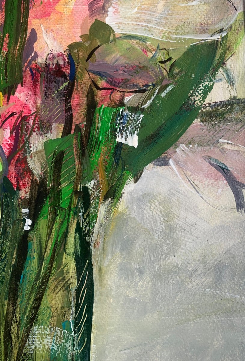 Bozena Lesiak, Tulips, Guazzo su carta, 2024 in vendita su Pamono