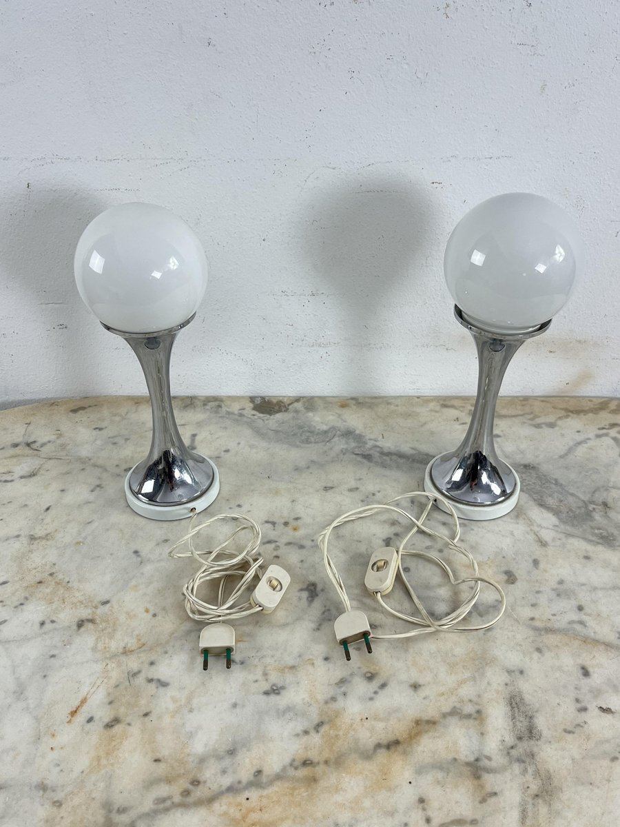 Bubbles Nachttischlampen von Goffredo Reggiani für Oma Italia, 1970er, 2er Set bei Pamono kaufen