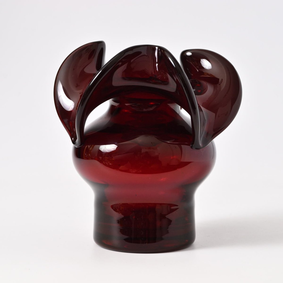 Ruby Red Polish Glass Vase by Czeslaw Zuber for Barbara, 1970s for sale ...
