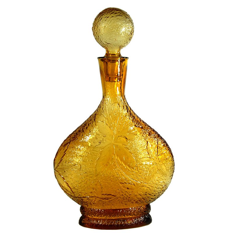 Italian Colored Glass Carafe from Empoli, 1970s for sale at Pamono