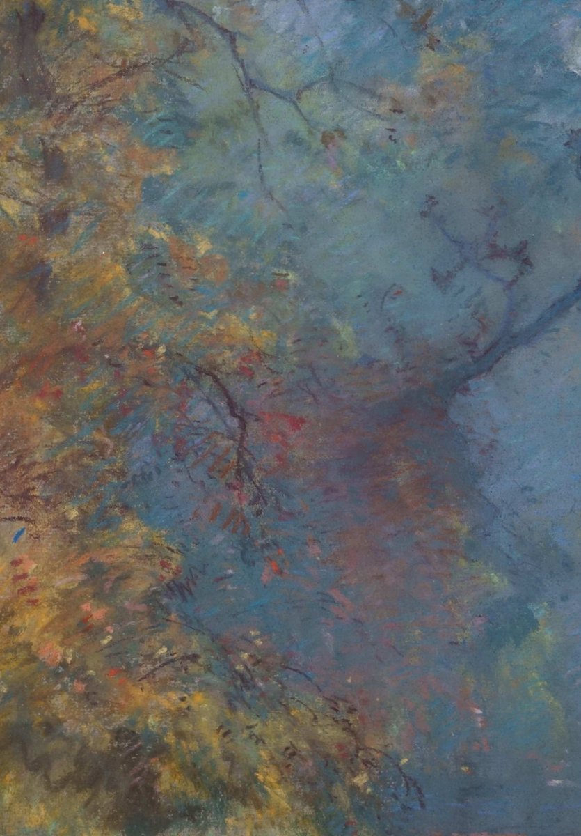 Wilhelm Feldmann, Impressionist Autumn Landscape with Lake, 1905 ...