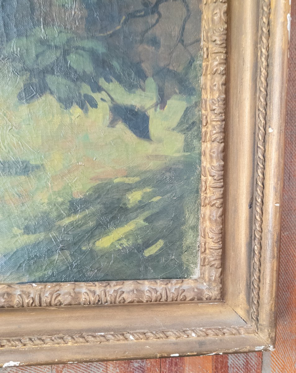 Lewis George Fry, Impressionist Courtyard, Early 20th Century, Oil on ...