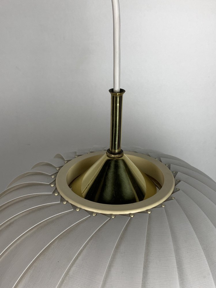 Mid-Century Modern Extendable Brass Wall Mount with Cocoon and Sisal ...