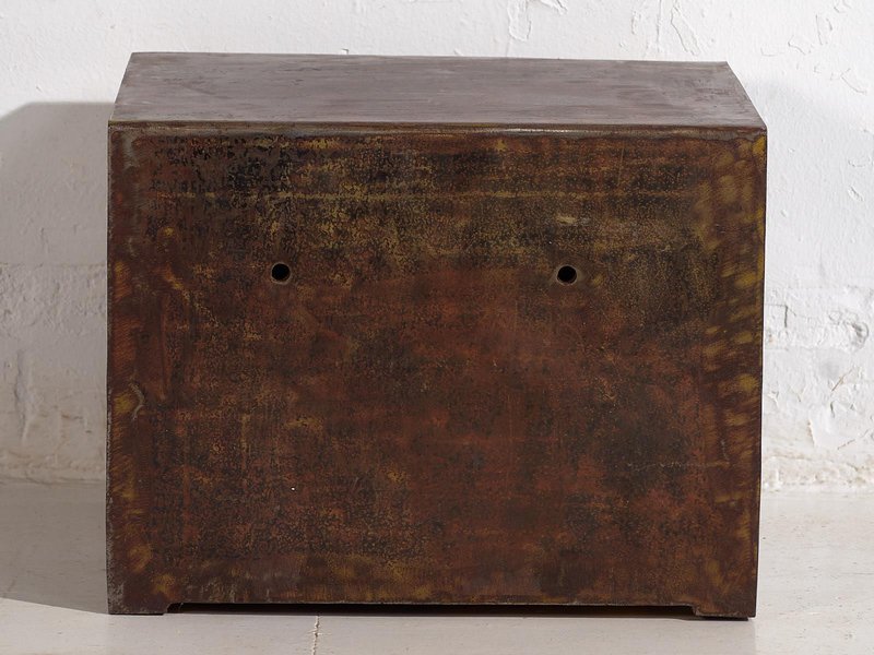 Antique Safe Box with Green Patina, 1920s for sale at Pamono
