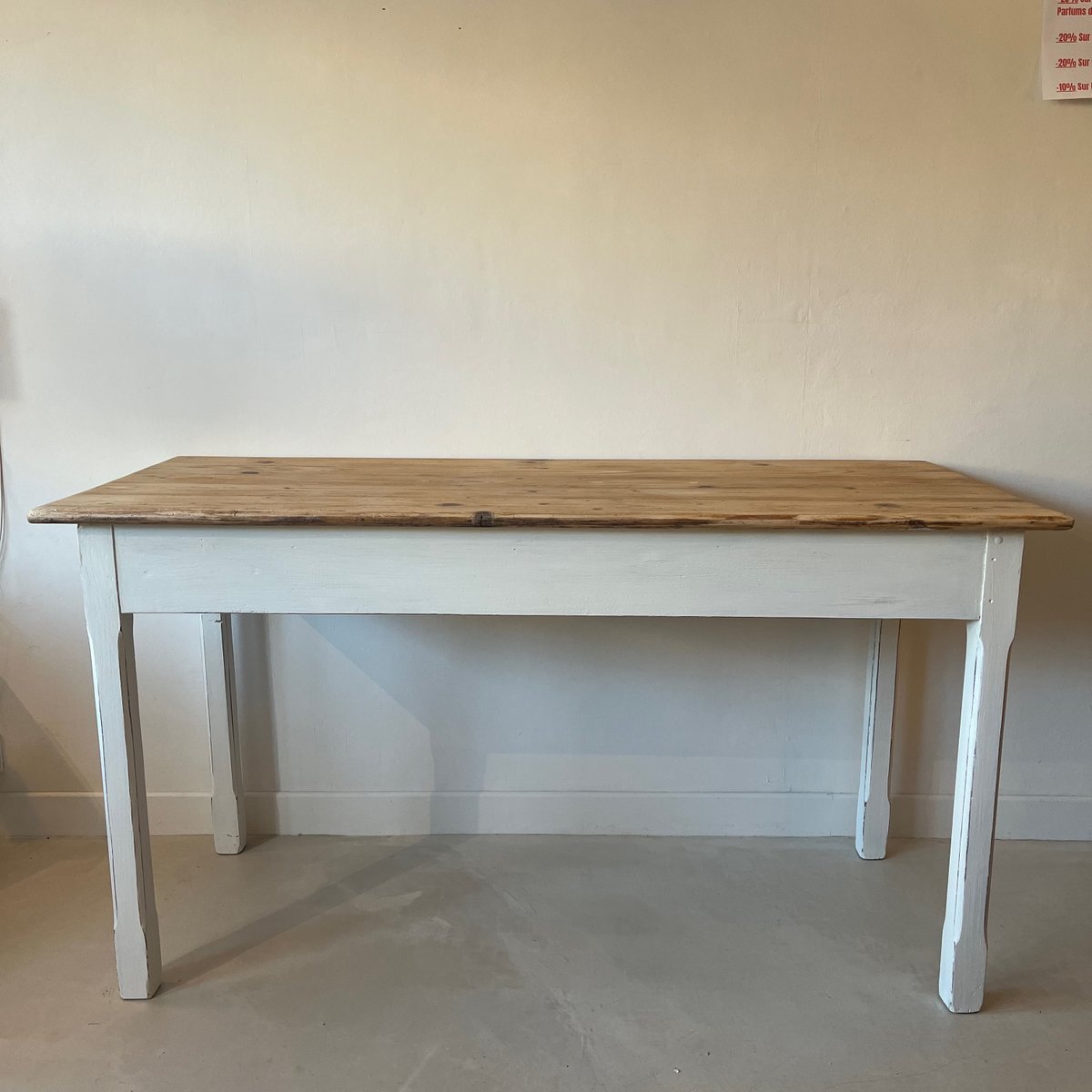 Vintage 2-Tone Wooden Table for sale at Pamono