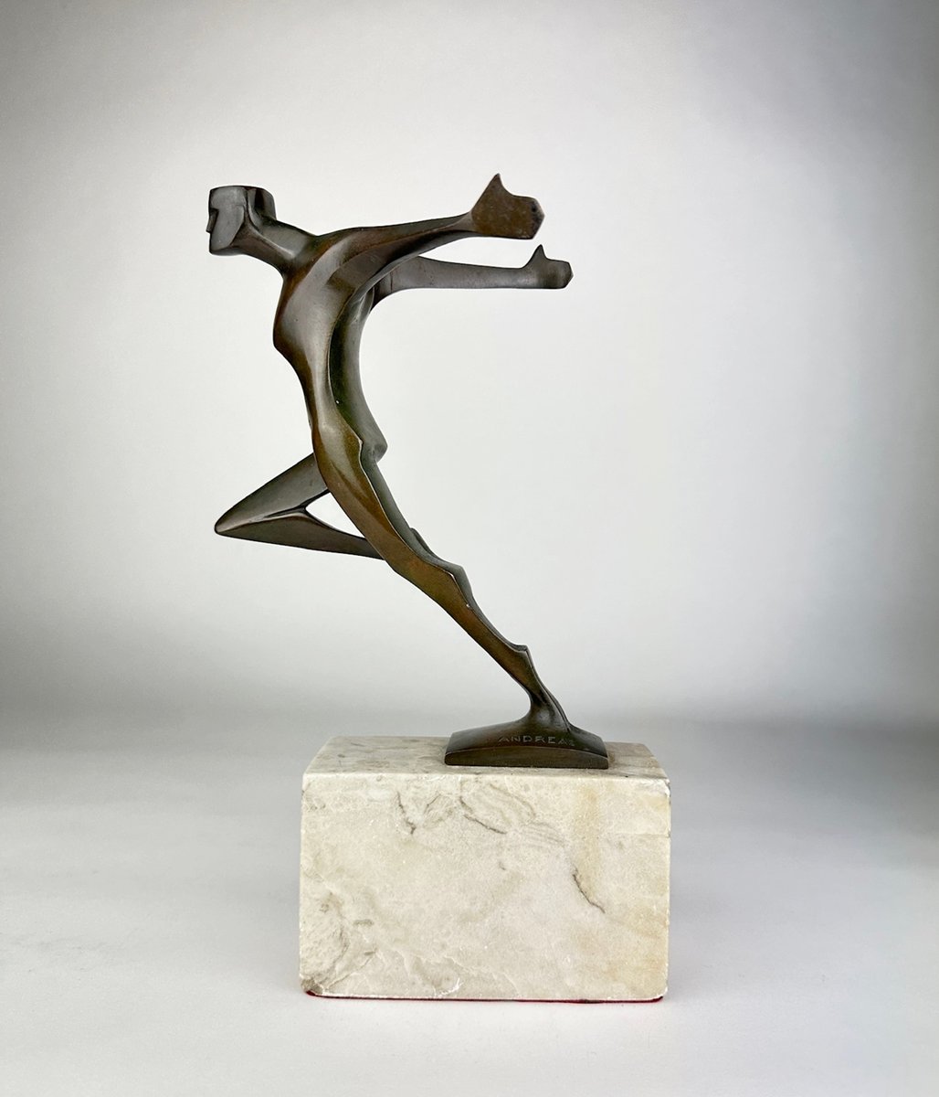 Wilhelm Andreas, Signed Art Deco Bronze, The Will, Germany, 1930s for ...