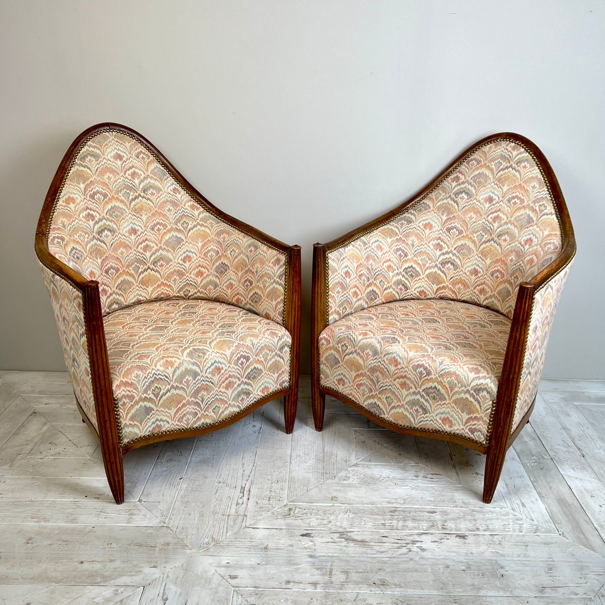 French Art Deco Tub Chairs, 1930s, Set of 2 for sale at Pamono