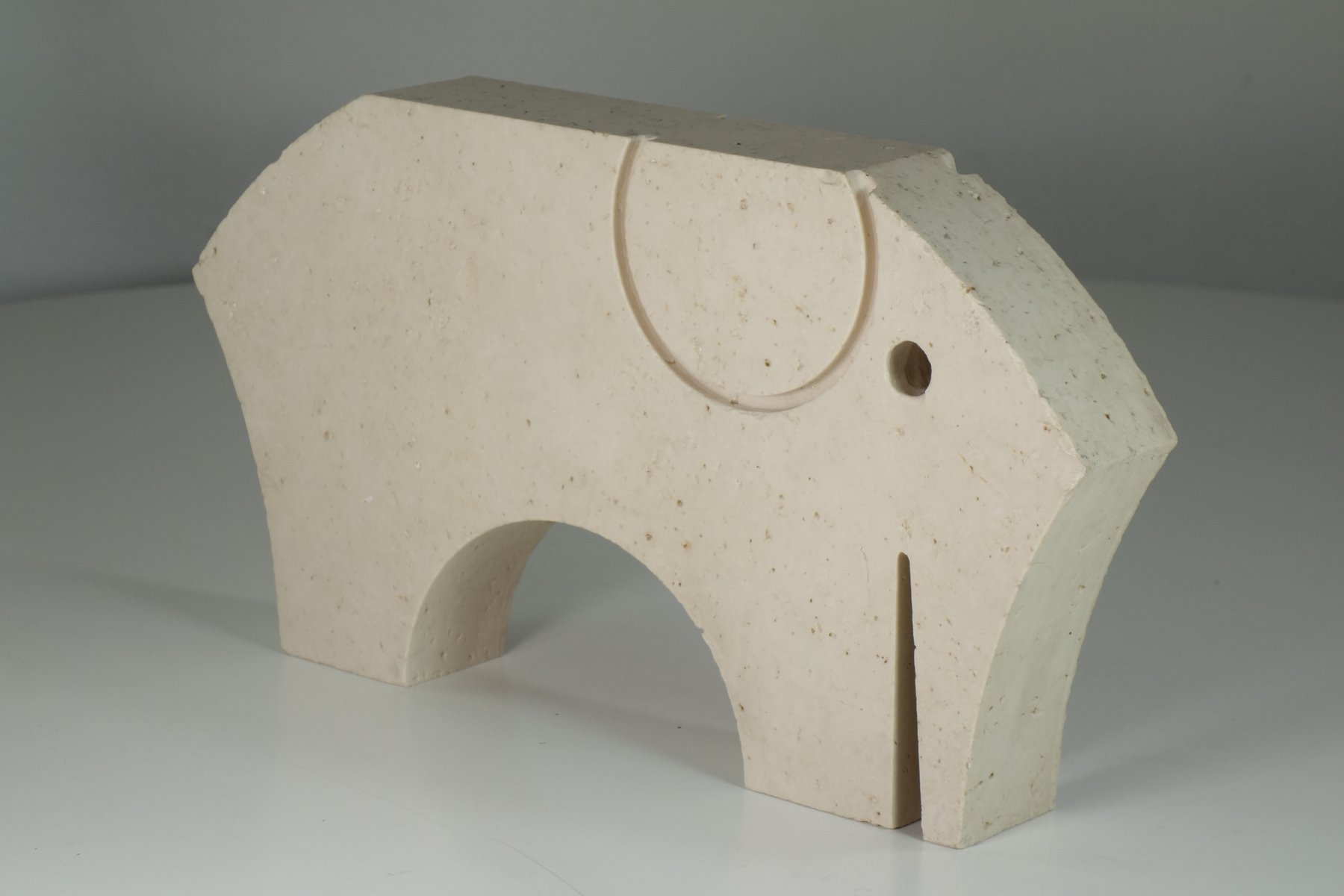 Italian Elephant Figure by Manelli Travertine, 1970s for sale at Pamono