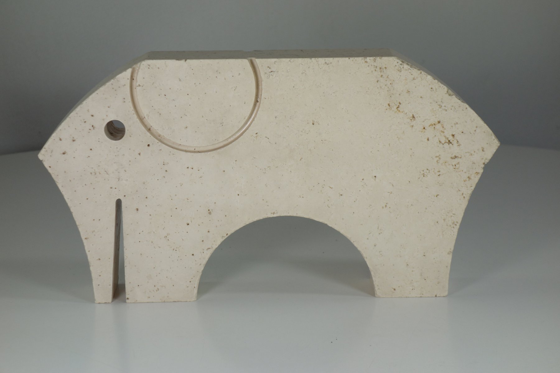 Italian Elephant Figure by Manelli Travertine, 1970s for sale at Pamono
