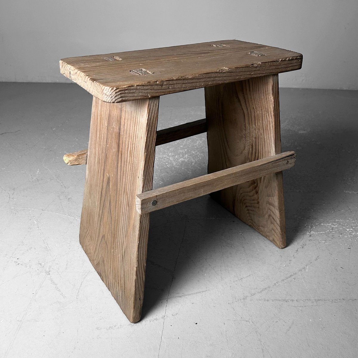 Vintage Wooden Stool, Japan, 1950s for sale at Pamono