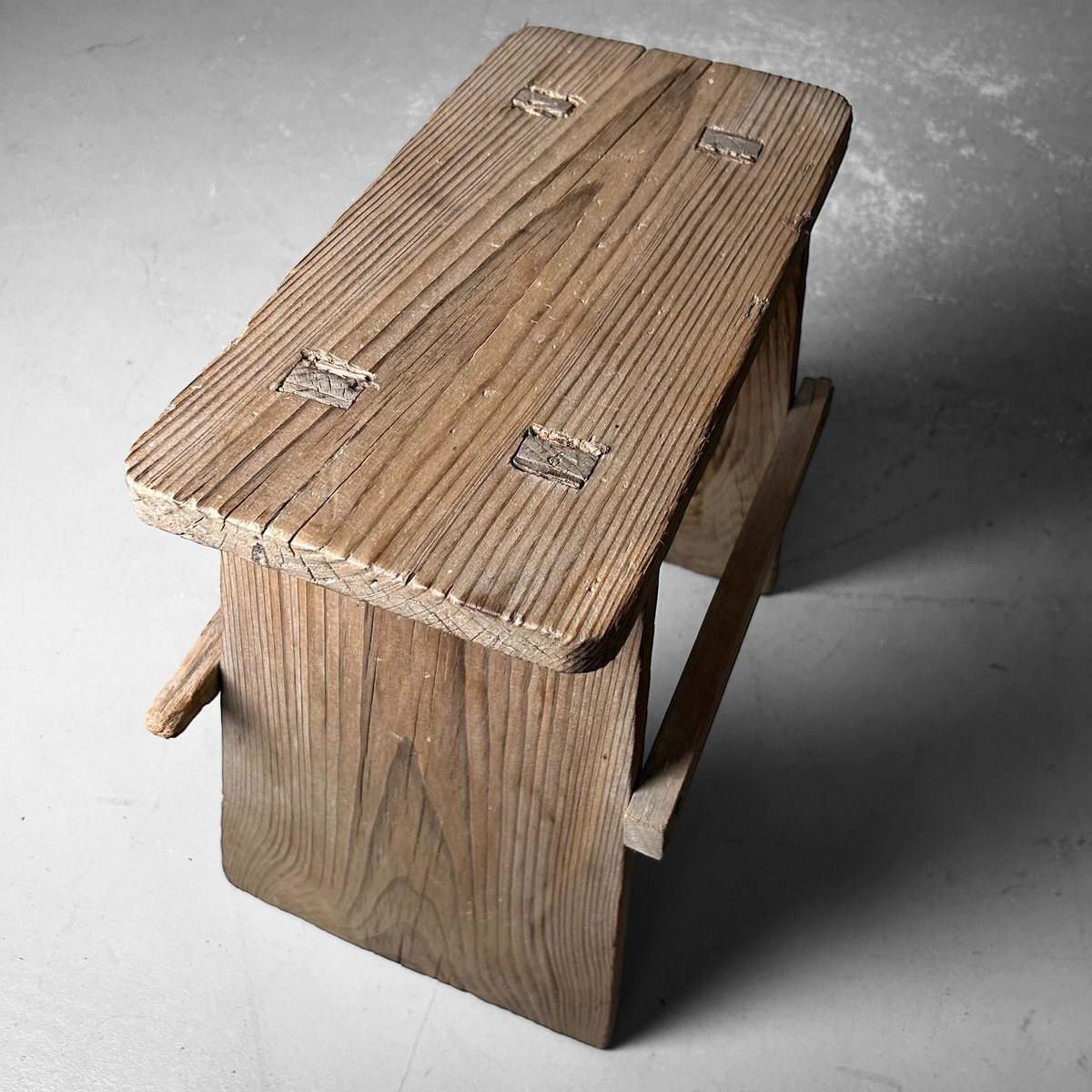 Vintage Wooden Stool, Japan, 1950s for sale at Pamono