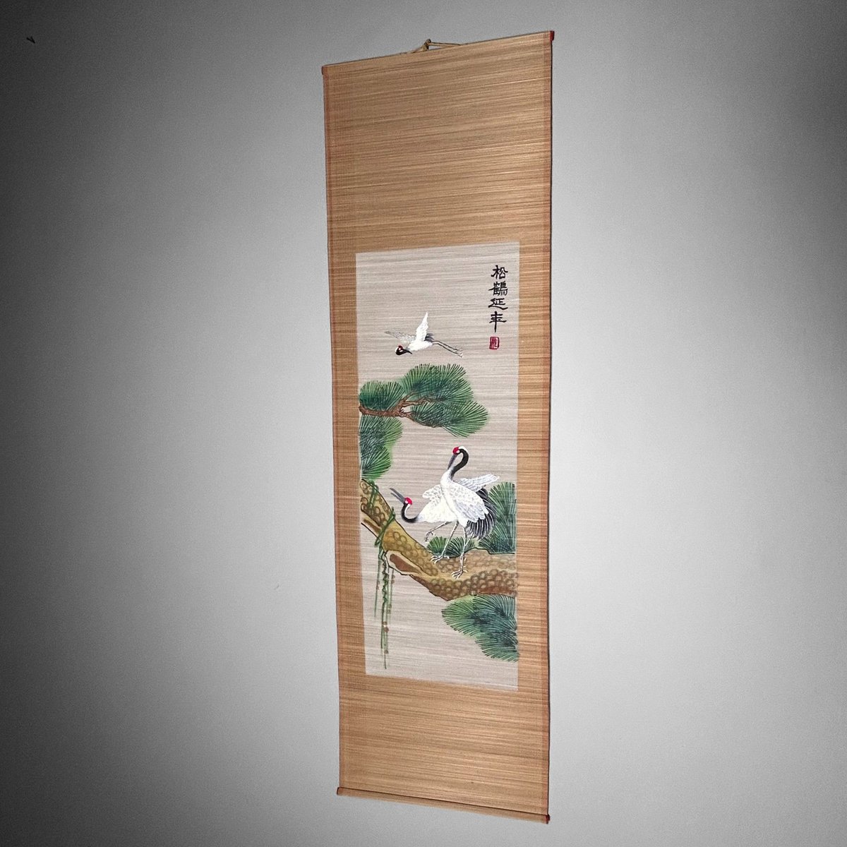 Vintage Japanese Bamboo Scroll, 1970s for sale at Pamono