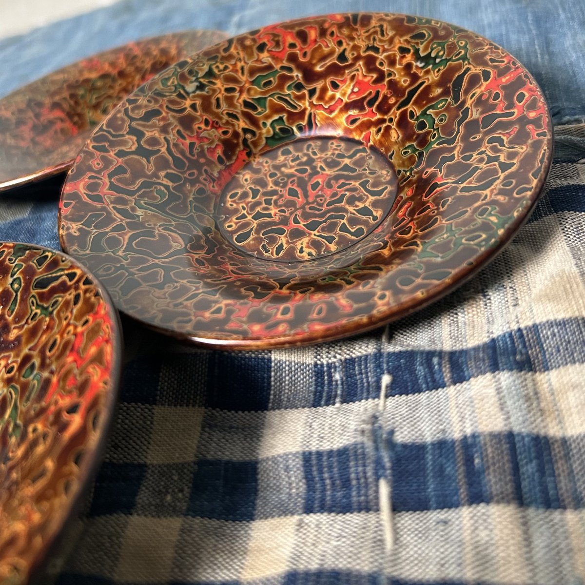 Wooden Tsugaru Lacquerware Plates, Japan, 1950s, Set of 5 for sale at ...