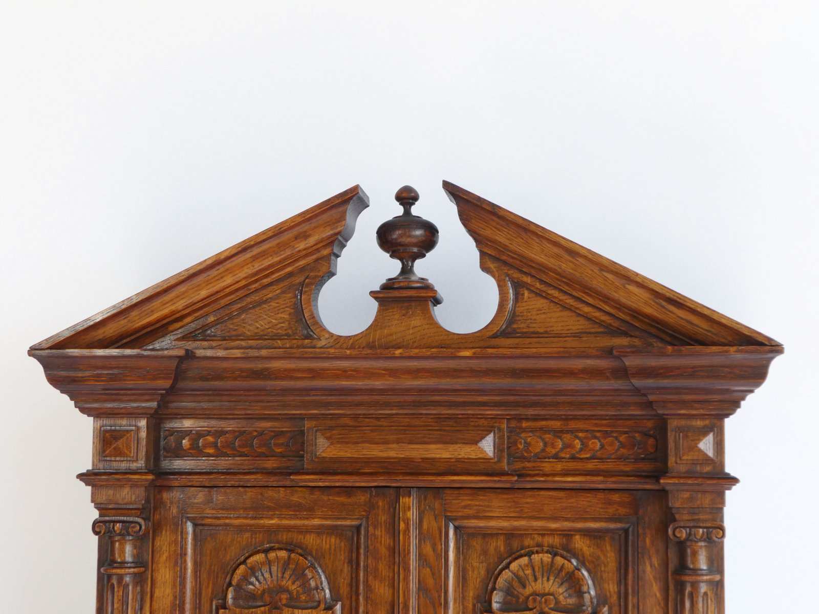 Large Antique Gothic Wooden Wall Cabinet for sale at Pamono