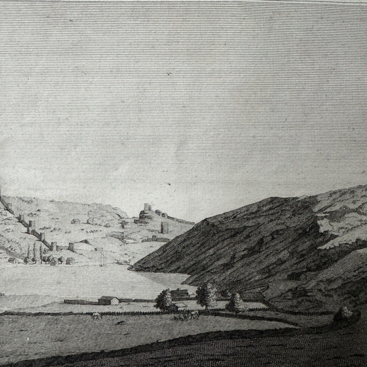 J. Couche and Geissler, Mountain Landscape, 1920s-1940s, Engraving for ...