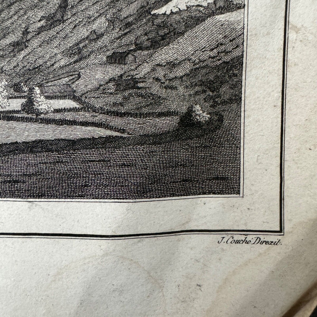 J. Couche and Geissler, Mountain Landscape, 1920s-1940s, Engraving for ...