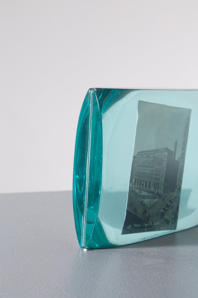 Crystal Photo Holder by Erwin Walter Burger for Fontana Arte, 1950s for ...