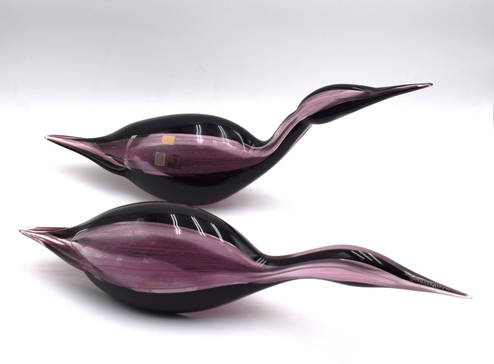 Murano Glass Ducks from Zanetti, 1970s, Set of 2 for sale at Pamono