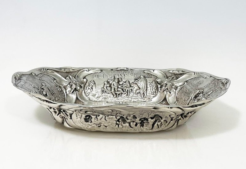 Dutch Silver Oval Bowl by Schoorl / Krot, Amsterdam, 1928 for sale at ...