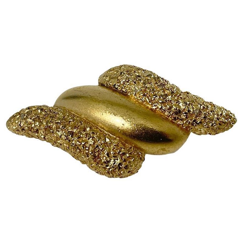 French Gold Tone Brooch attributed to Nina Ricci, 1980s for sale at Pamono