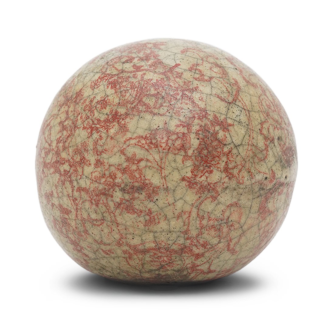 Crackle Glazed Ceramic Sphere with Decoration, 1960s for sale at Pamono