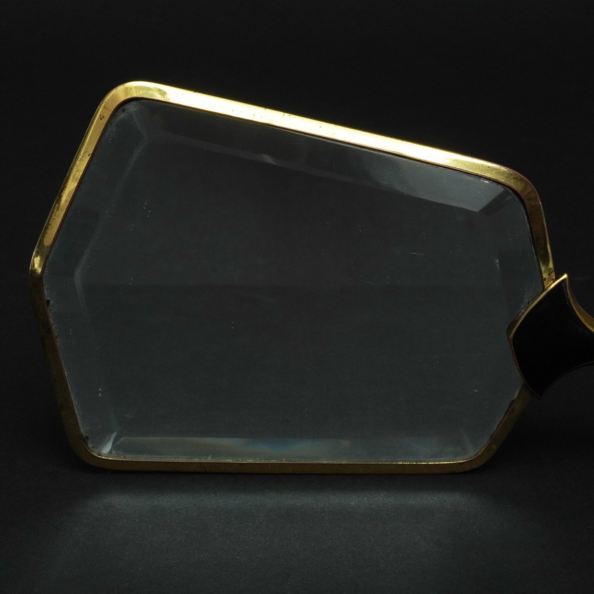 Art Deco Hand Mirror in Bonned Brass, 1930 for sale at Pamono