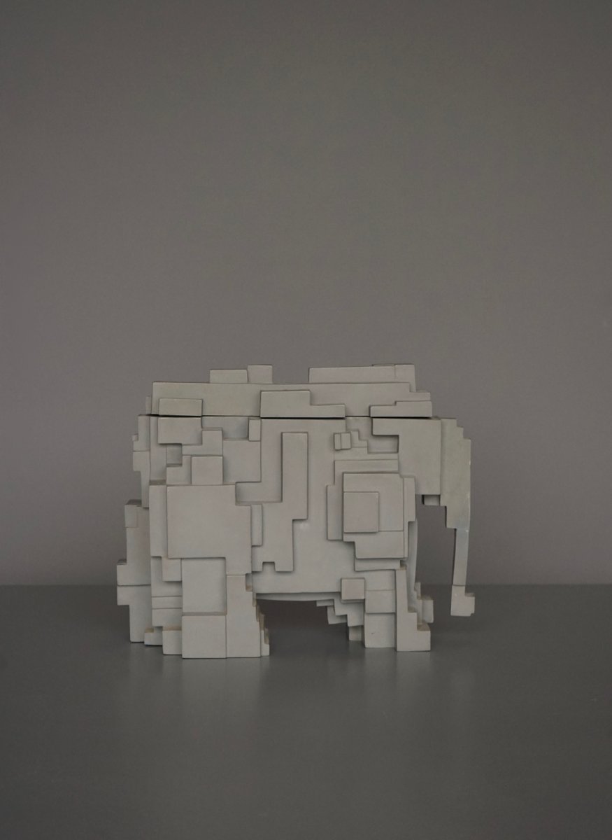 Eduardo Paolozzi, Cubist Elephant Advertising Sculpture, 1973, Resin ...